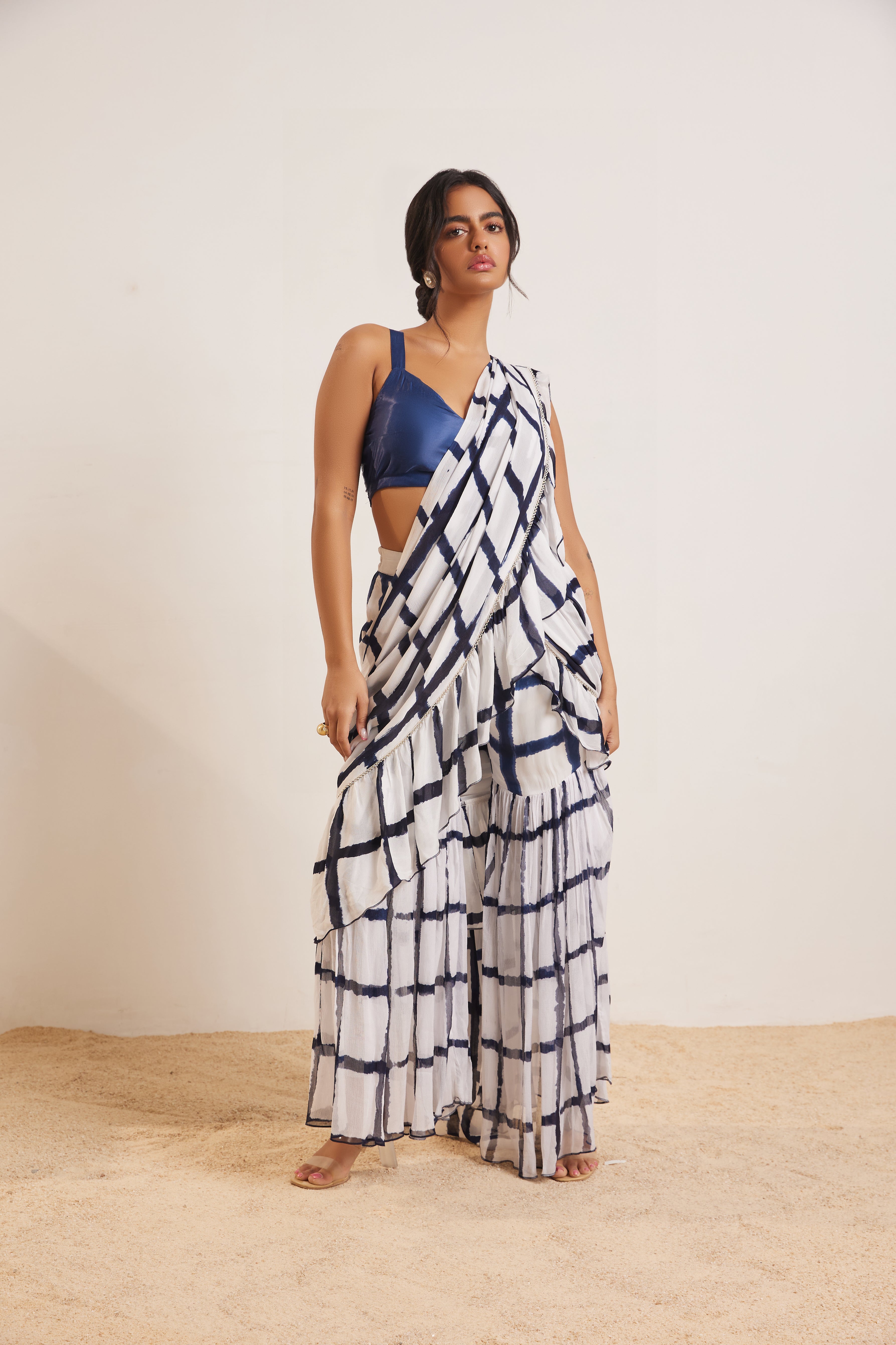 Shop Sharara Saree for Women Online | Designer Saree by Dorabi